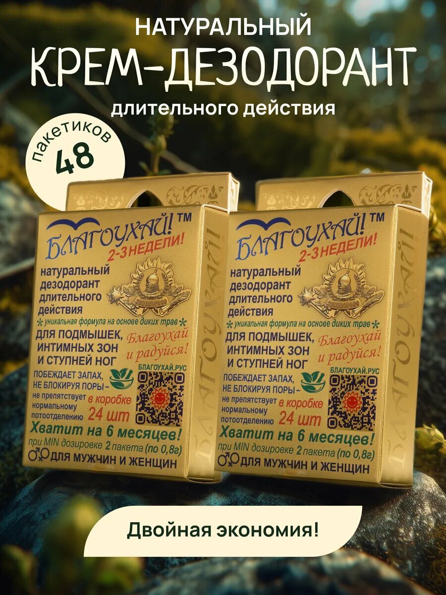 Набор дезодорантов Благоухай для подмышек, ног и интимных зон