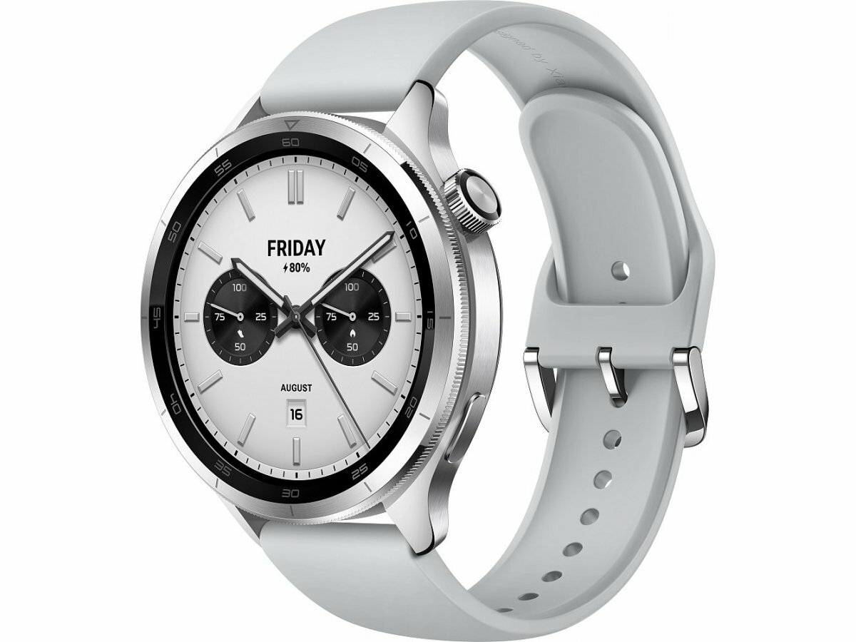 Смарт-часы Xiaomi Watch S4, Silver/ беспроводная зарядка / AMOLED