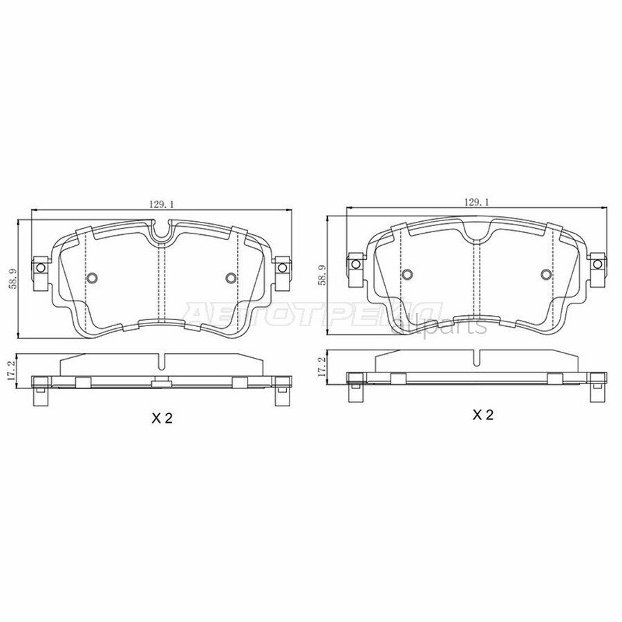 SAT ST-28-0019 Колодки тормозные (Сзади) Audi A4 15- / A5 16-