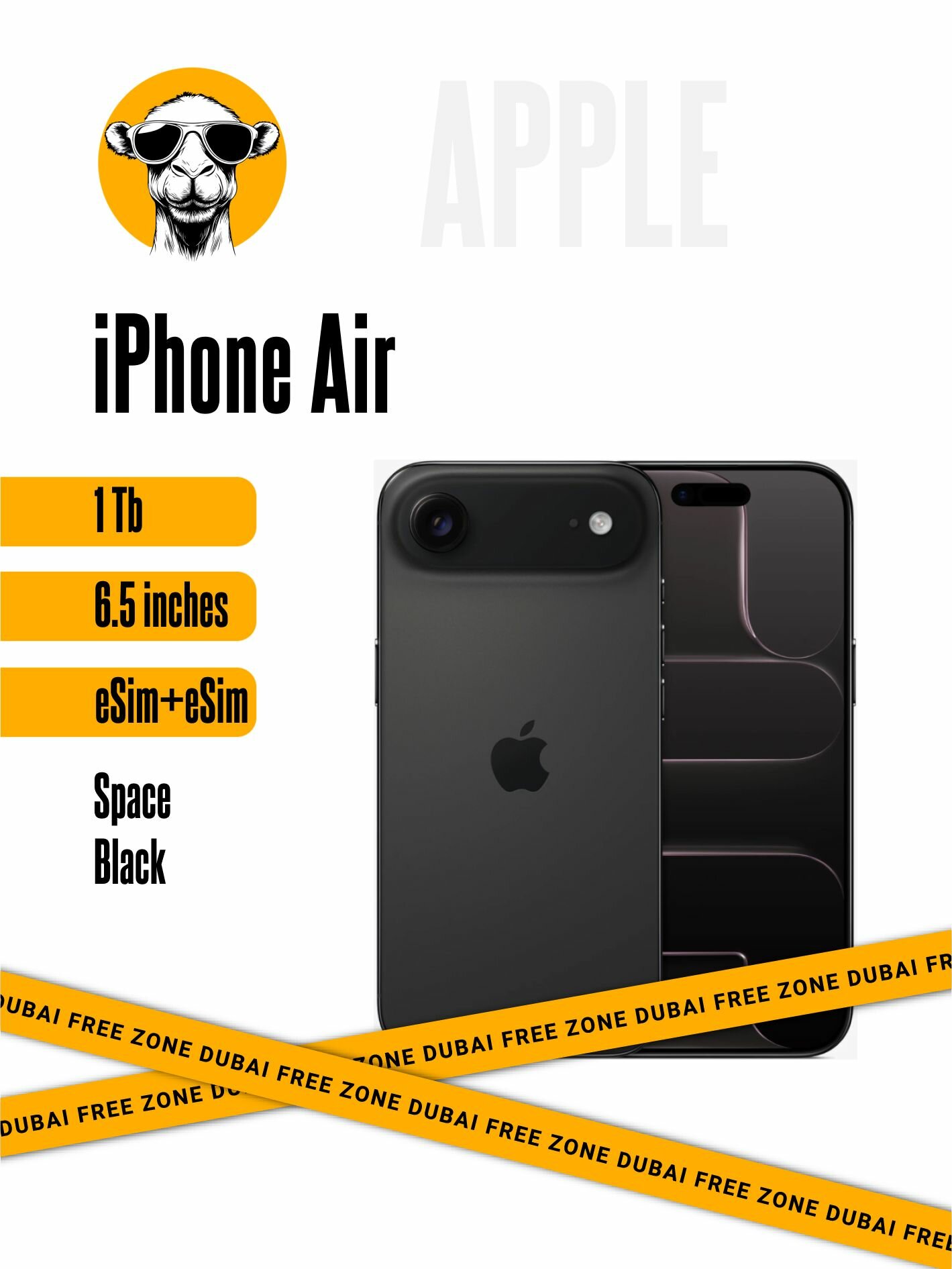 Смартфон iPhone Air 1Tb Space Black E-Sim