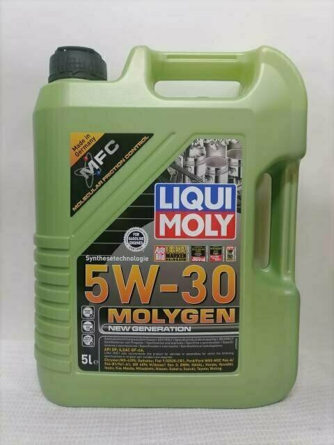 Моторное масло LIQUI MOLY Molygen New Generation НС-синтетическое, 5W-30, SP, GF-6A, 5 л, артикул 9043, 9952