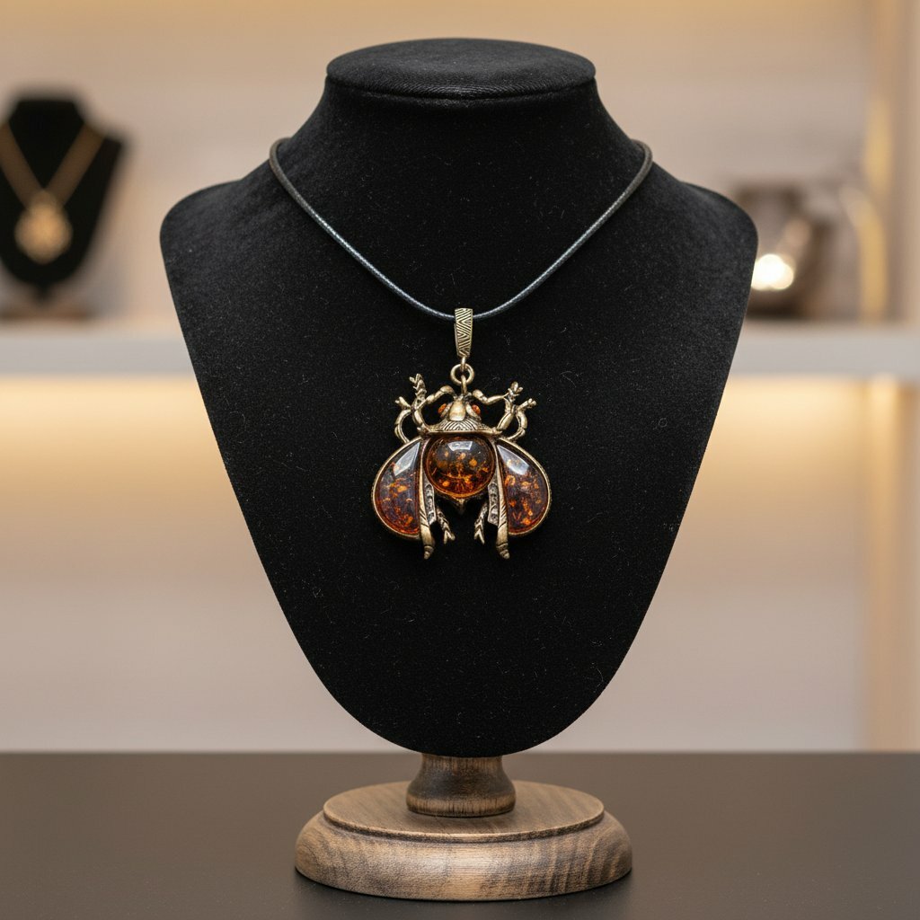 Подвеска, янтарь