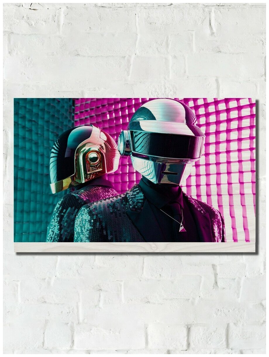 Картина интерьерная на дереве музыка daft punk дафт панк - 5383