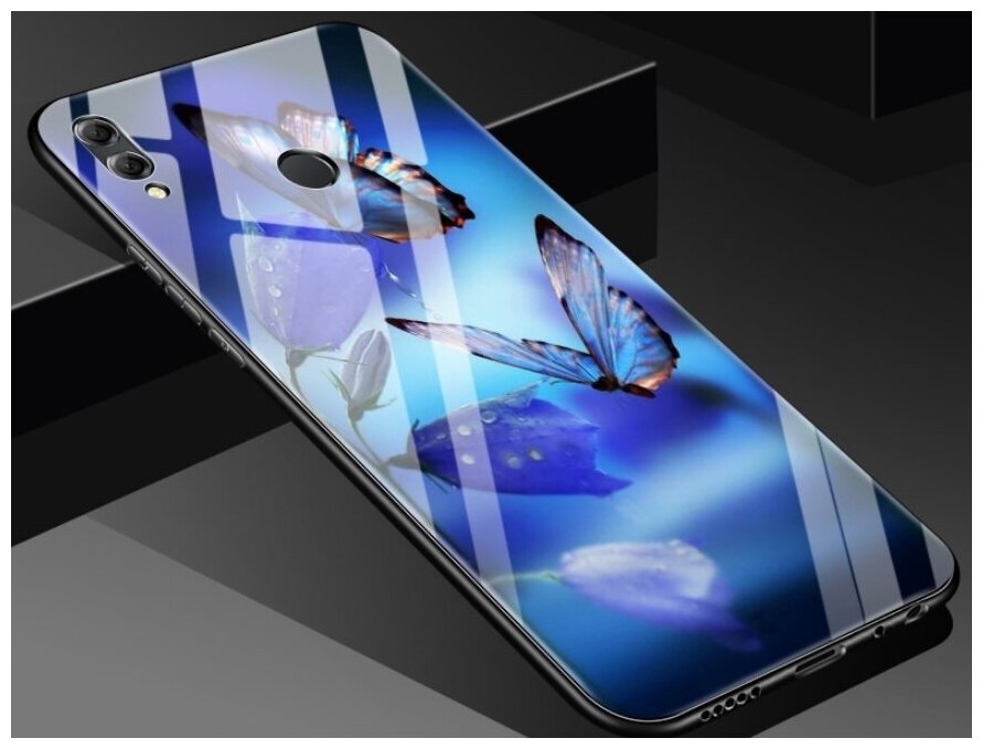 Чехол-бампер Чехол. ру для Huawei Enjoy 8/Nova 2 Lite/ Y7 Prime 2018/Honor Play 7C/Honor 7C Pro (LND-L29 / AL30) с закаленным стеклом на заднюю крыш.