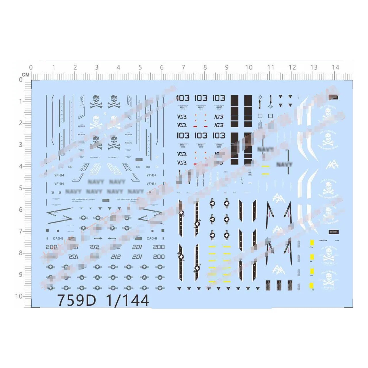 Набор наклеек для модели F14A TWPUZZ DLN4817