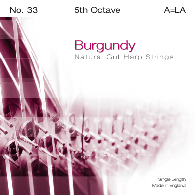 Harp G5 string Bow Brand Pedal Burgundy - Concert harp G 5 octave gut string