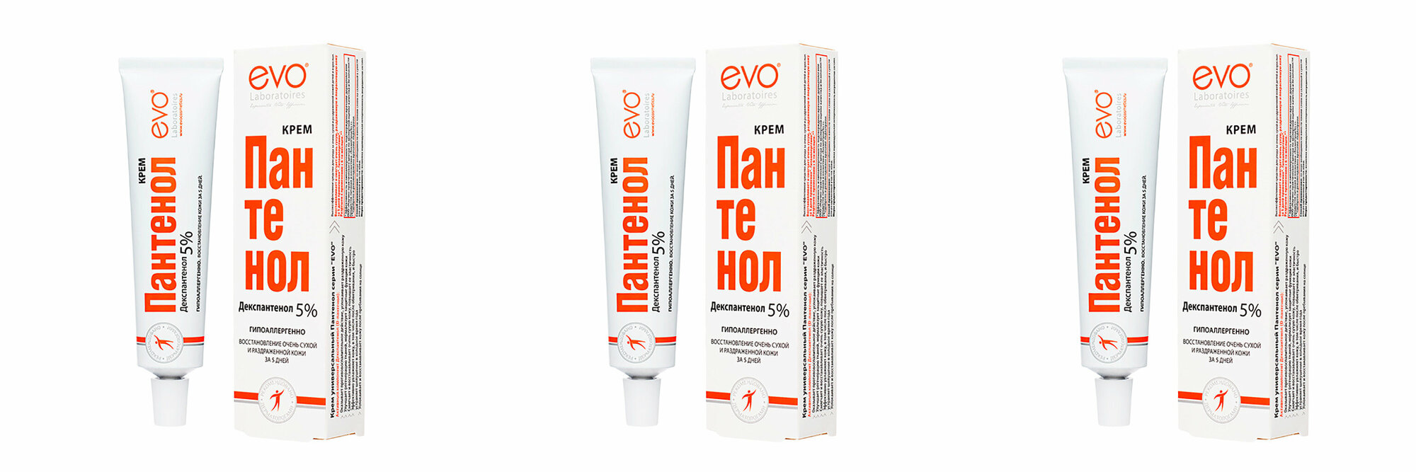 Крем Evo, Пантенол, 46 мл, 3 шт.