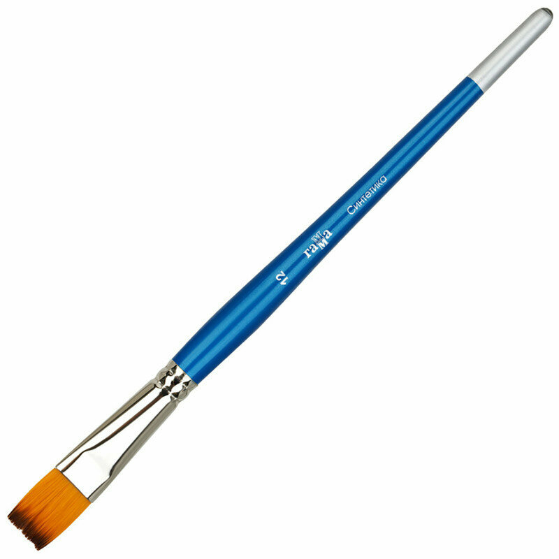 Кисть синтетика Гамма, плоская №12, 341232