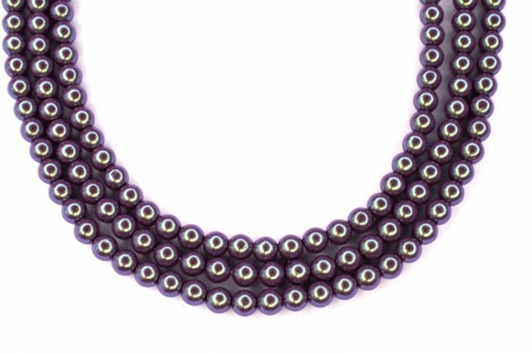 Жемчуг Preciosa, цвет 30006 фиолетовый радужный, 4мм, 10шт