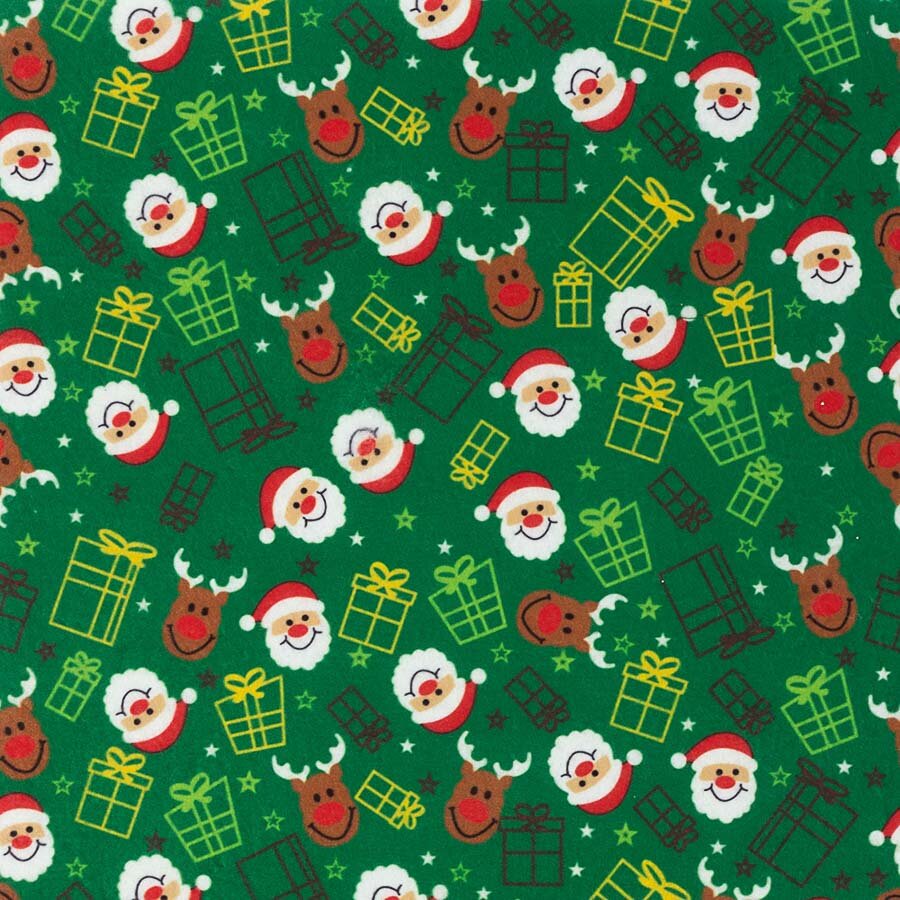 Фетр BLITZ FCR10-30/45 декоративный 30 см х 45 см +- 2 см №CPF001 новый год/зеленый