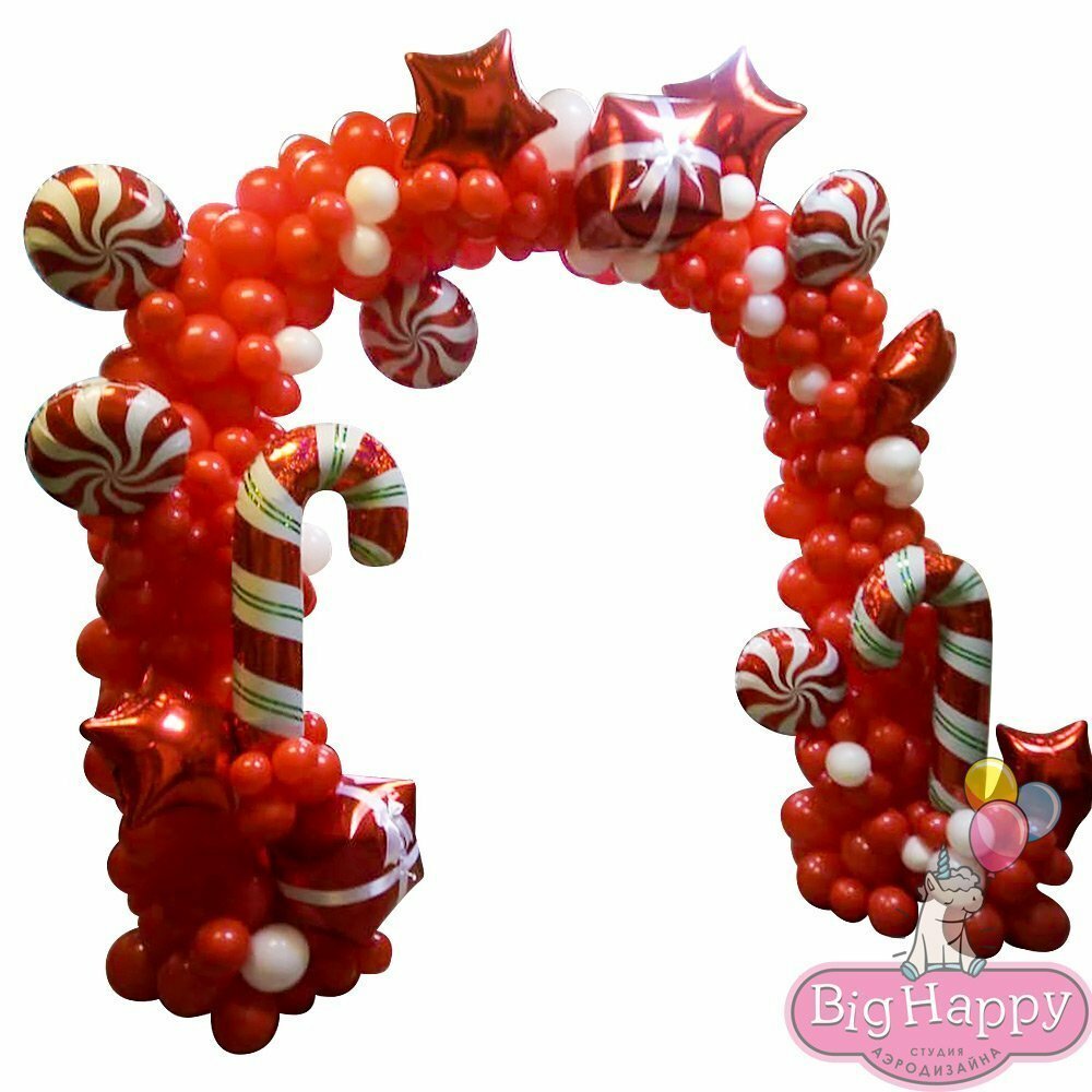 Новогодняя арка из шаров