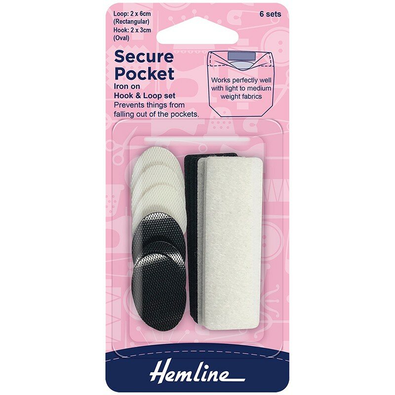 Hemline 652. SP Набор липучек самоклеющихся, 6.7 х 1 х 14.2 см, 6 комплектов