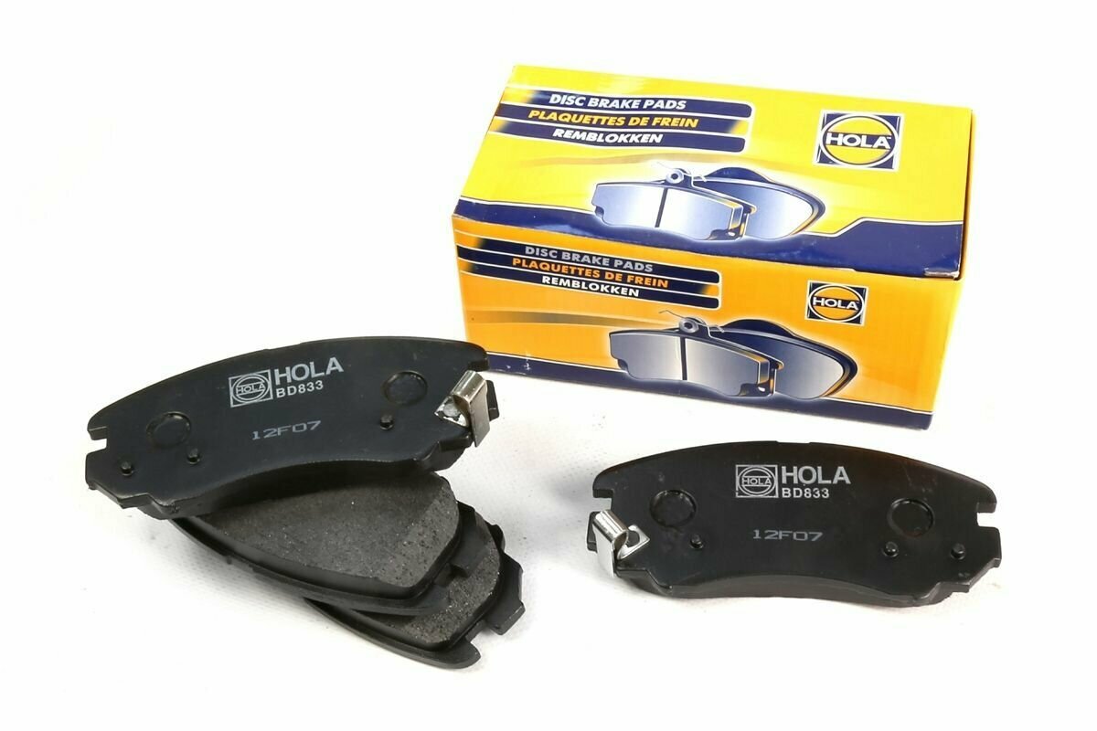Тормозные колодки дисковые HOLA BD833 для HYUNDAI Sonata, Elantra, Tucson, KIA Magentis, Soul, Sportage, Venga