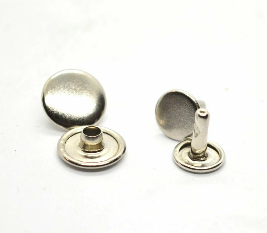 Хольнитены двухсторонние тип 54 12х9х9 мм цв. Никель (уп.50 шт.) "Proknopka"