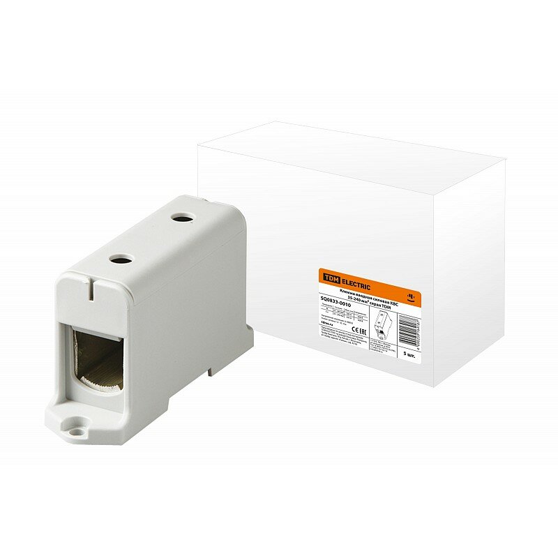 Клемма вводная силовая КВС 35-240 кв. мм. серая TDM, цена за 1 шт