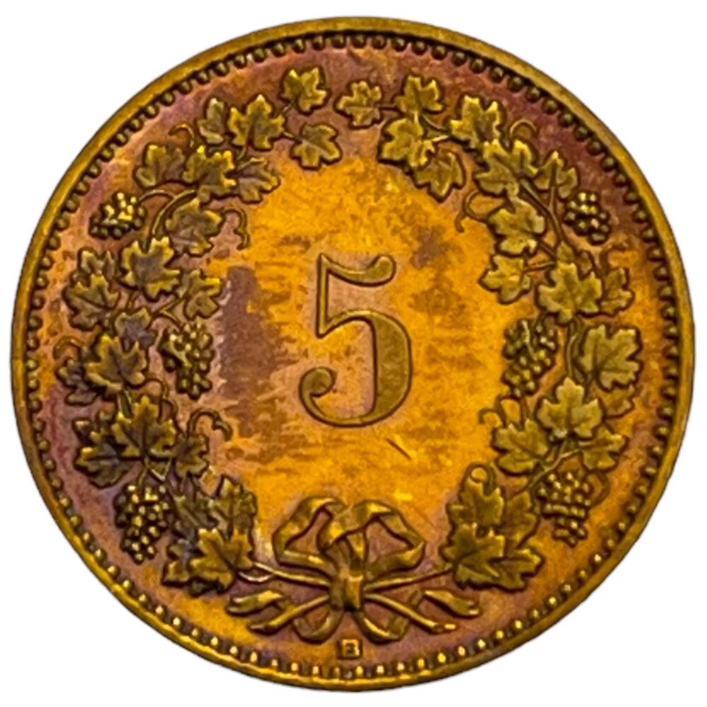 Швейцария 5 раппенов 2011 г. (Proof)