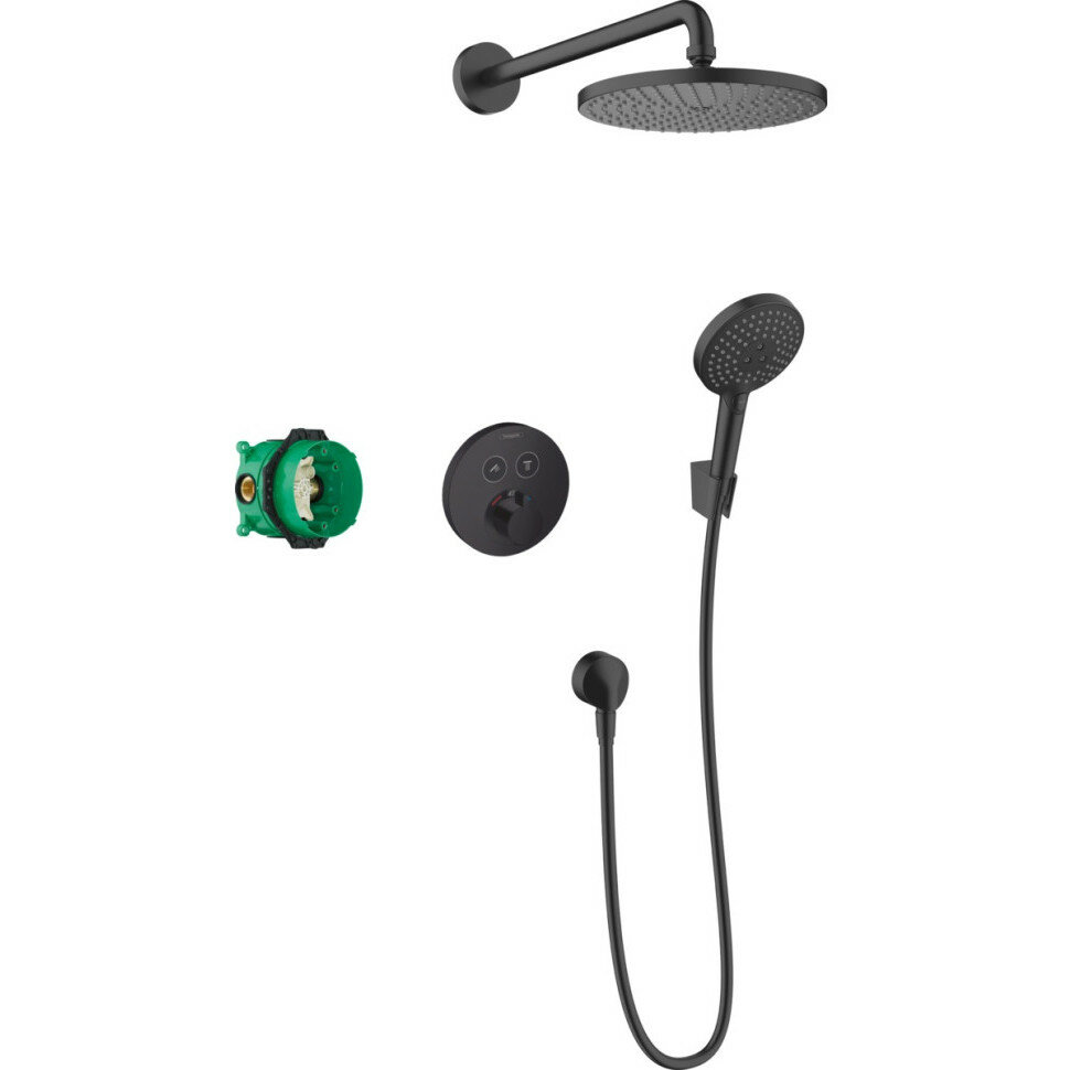 Душевой комплект Hansgrohe Raindance S (27959670) Черный матовый