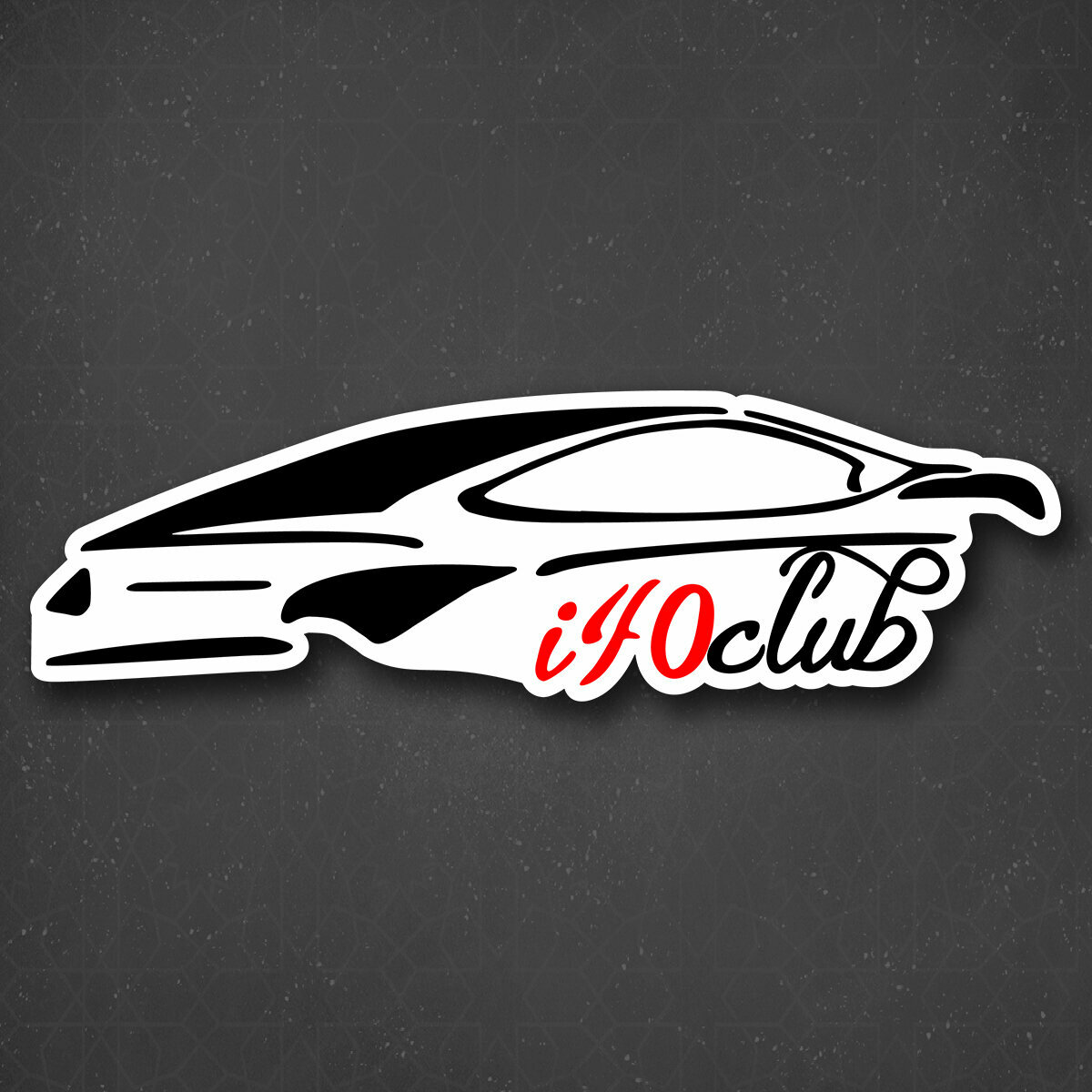 Наклейка на авто "I-40 club" 24x7 см