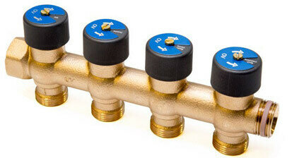 Гребёнка, 3/4", Multidis R 4, выход-3/4", бронза, с самоуплотнением, без мёртвых зон в корпусе