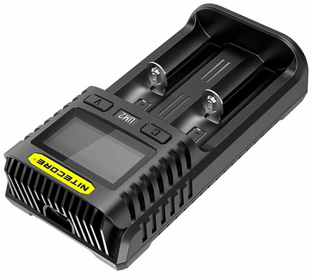 Зарядное устройство Nitecore UM2 18650/21700 на 2*АКБ Intellicharge V2, совместимо с Li-ion/IMR и Ni-MH/Ni-Cd аккумуляторами, с автоматическим определением