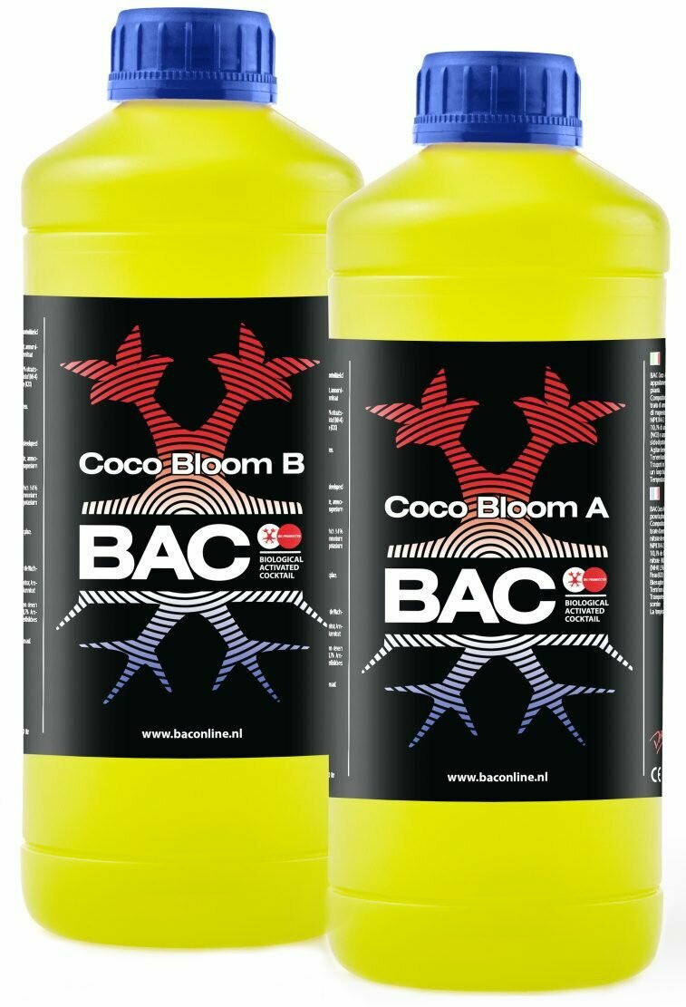 Удобрение для растений B.A.C. Coco Bloom A+B 1 л, удобрение для стадии цветении, удобрение для коксового субстрата