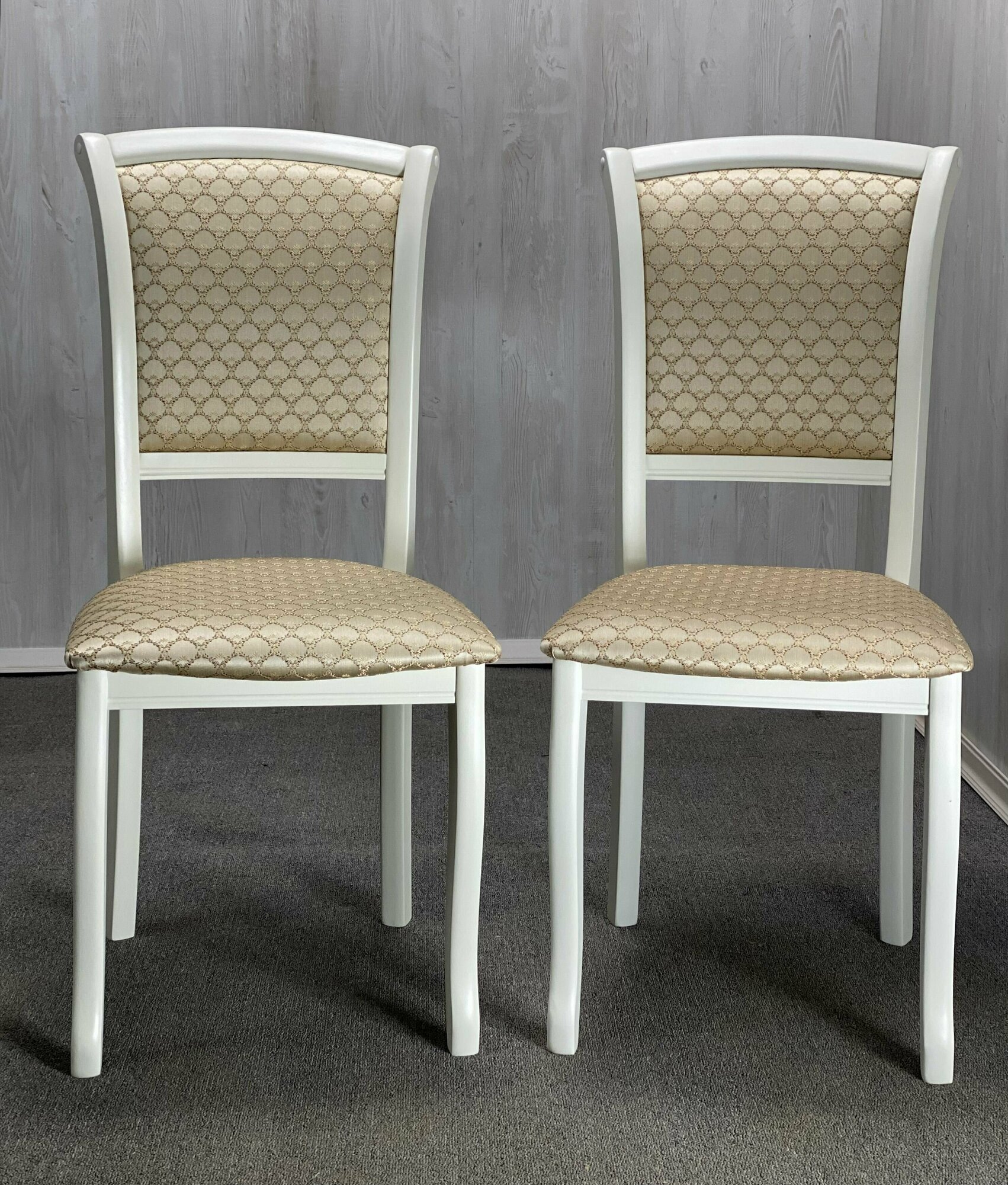 Стулья "Кабриоль", массив бука, обивка жаккард, 2 шт, максимальная нагрузка 120кг