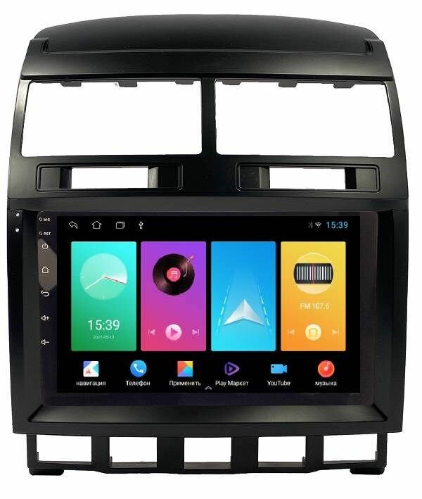 Автомагнитола с рамкой 2 din 9 дюймов для Volkswagen Touareg 1 2002-2010 / Android 4Gb+64Gb / GPS / Bluetooth / Wi-Fi / FM-радио