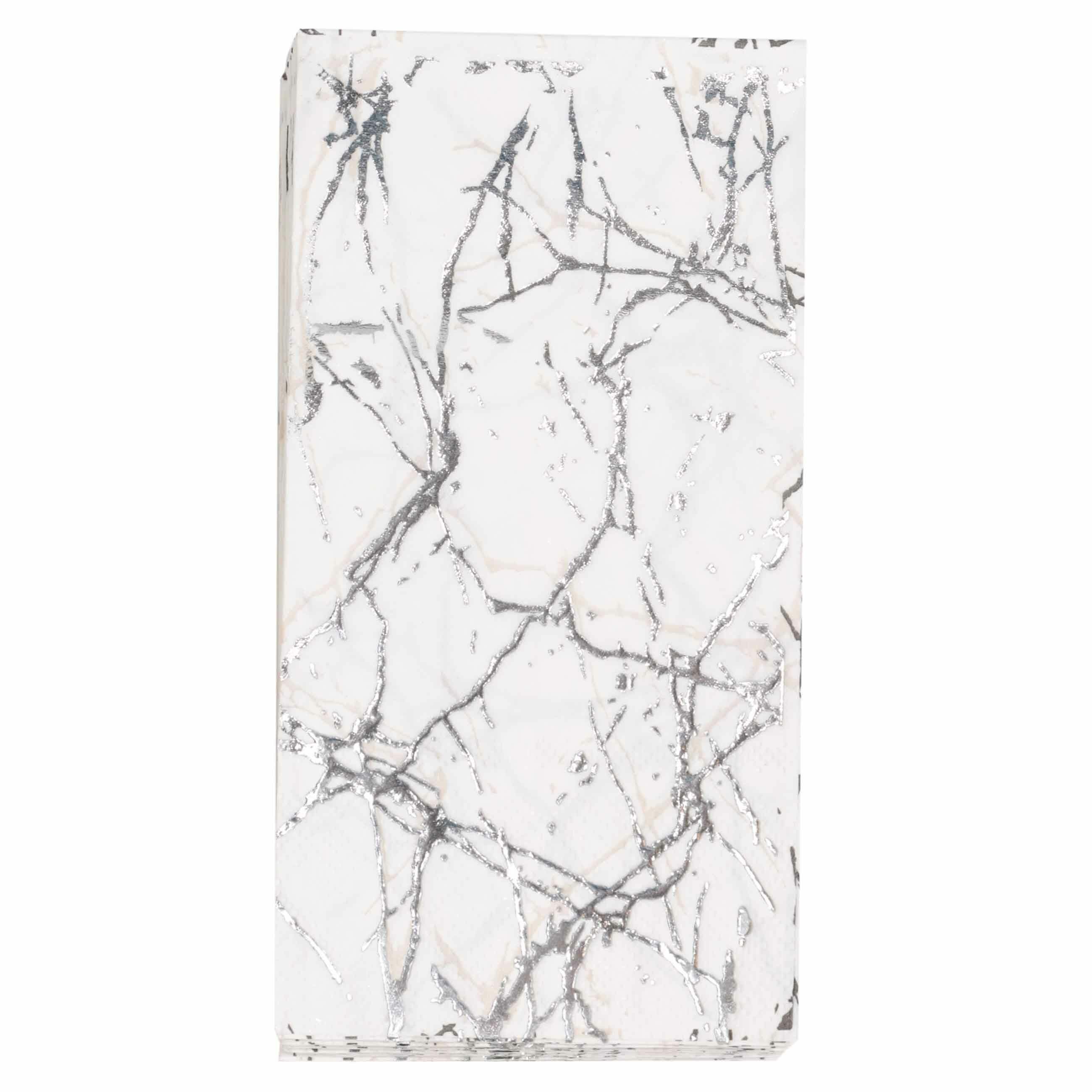 Салфетки бумажные, 33х33 см, 20 шт, белые, Мрамор, Maniera, Kuchenland