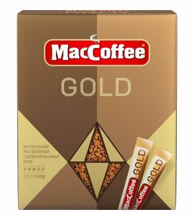 Кофе растворимый MacCoffee Gold в пакетиках, 30 шт