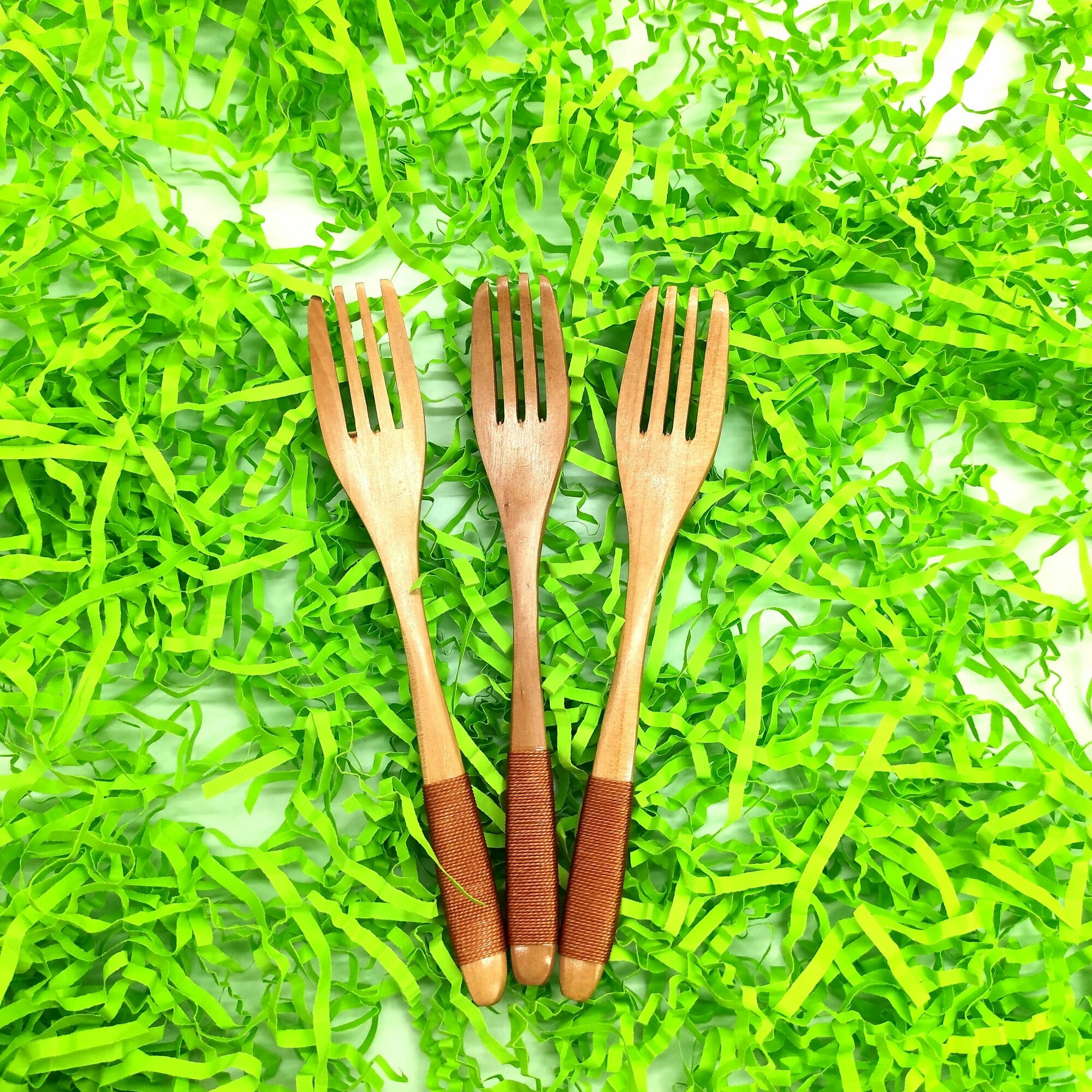 Вилка из натурального дерева комплект 3шт