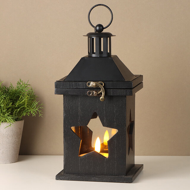 Подсвечник-фонарь Бренна со звездочкой 25 см, Boltze, 2039825-3