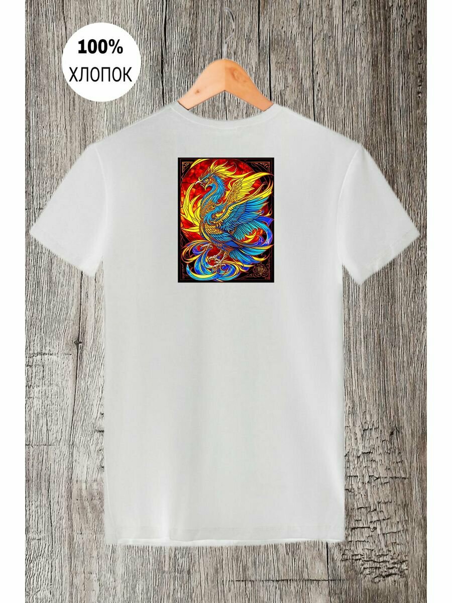 Футболка птица феникс в огне жар птица