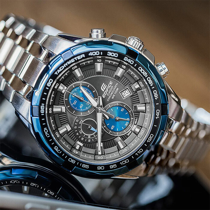 Наручные часы CASIO Edifice, синий, серебряный — фото 1