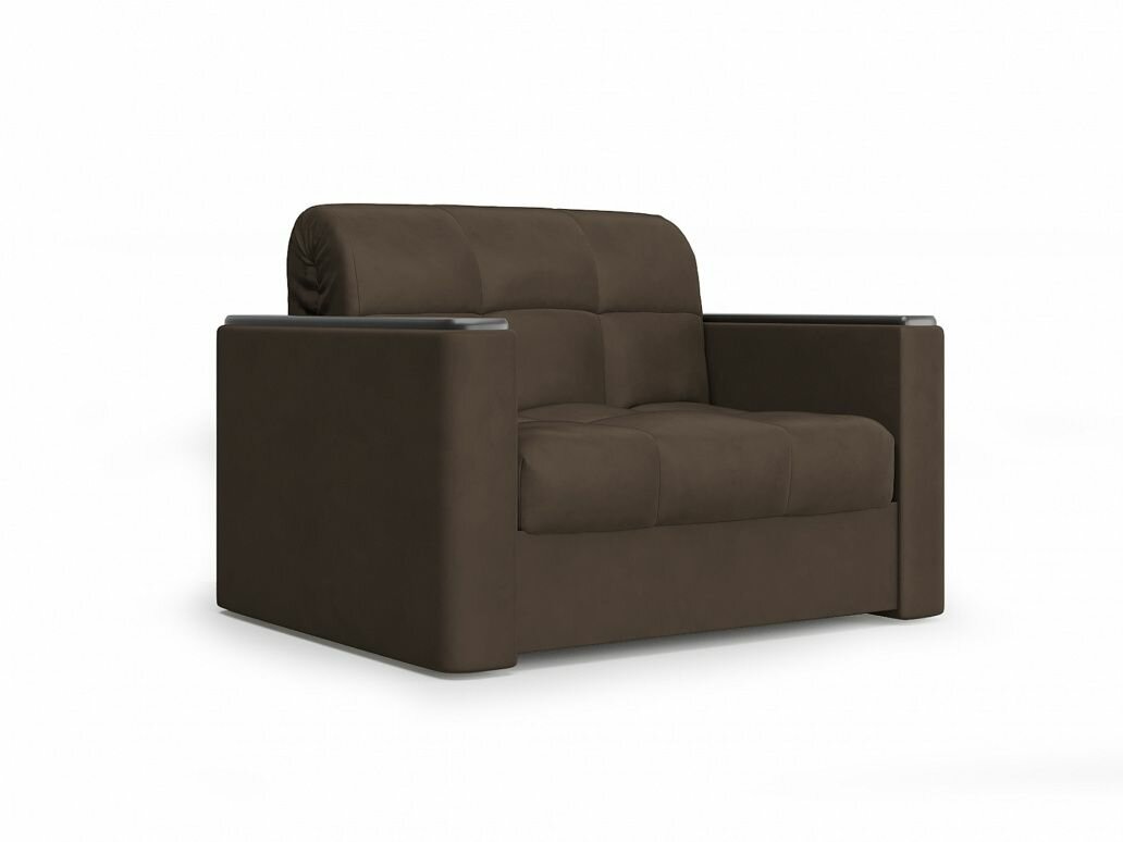 Meblevka Кресло-кровать аккордеон Неаполь велюр шоколадный