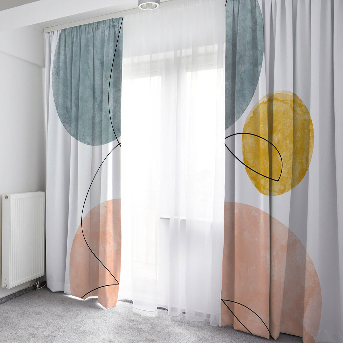 Шторы (фотошторы) из габардина, 290х250 см, Good Room