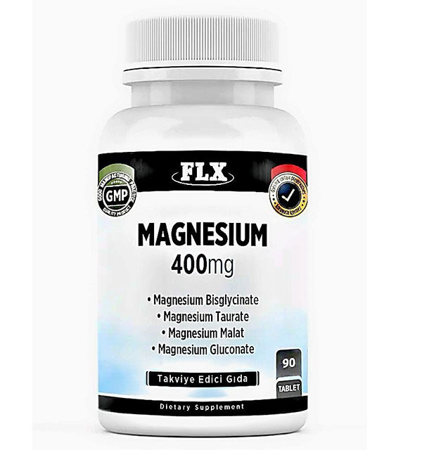 Комплекс элемента магния FLX 400 MG Магния бисглицинат, малат, таурат, глюконат 90 таблеток.
