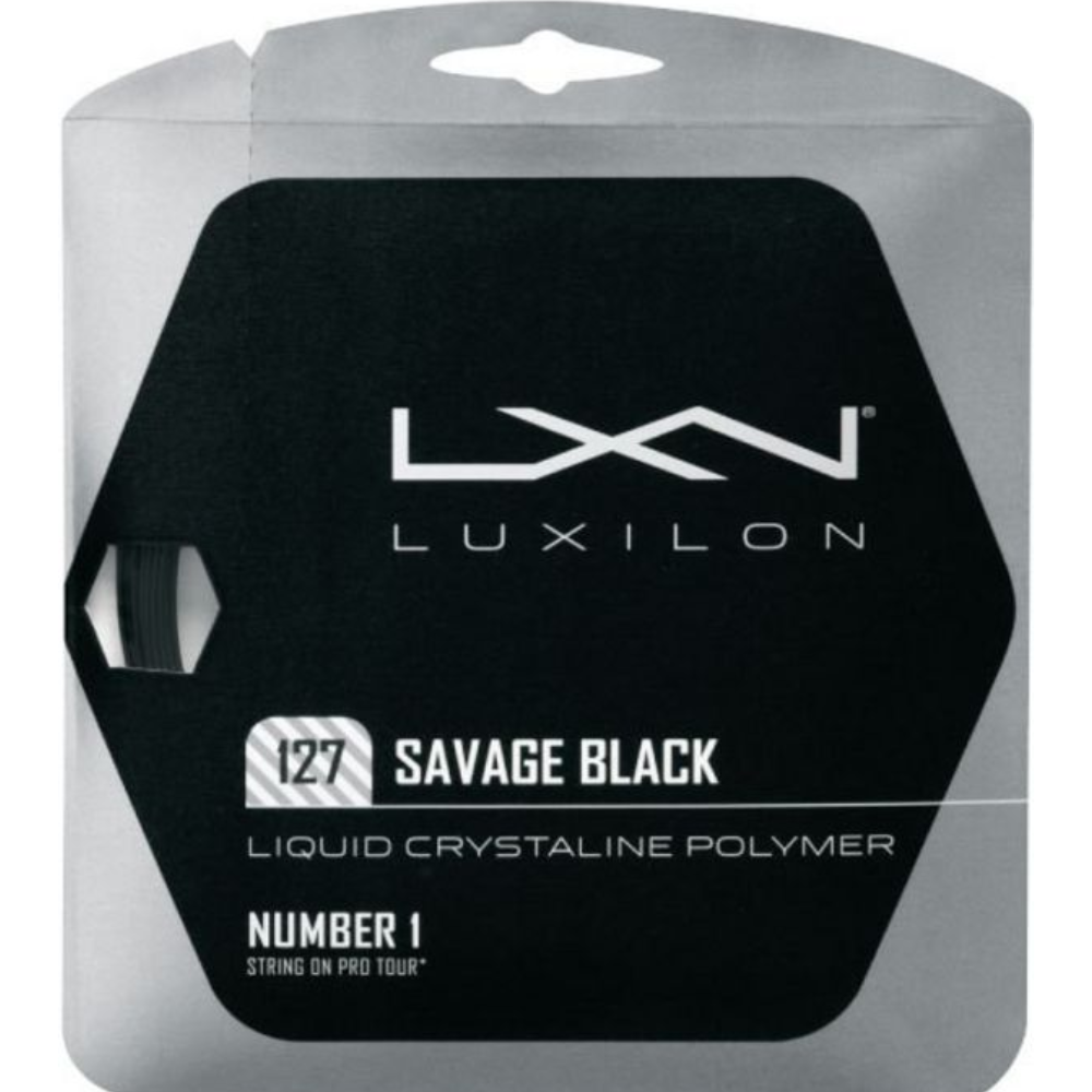 Cтруны теннисные Luxilon SAVAGE BLACK 127 (12м) артикул WRZ994300