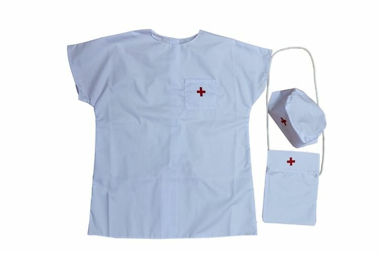 Костюм Медсестра (халат, шапка, сумка, на рост 134-140см) ИТК-33, (Учитель, ИП Гринин)