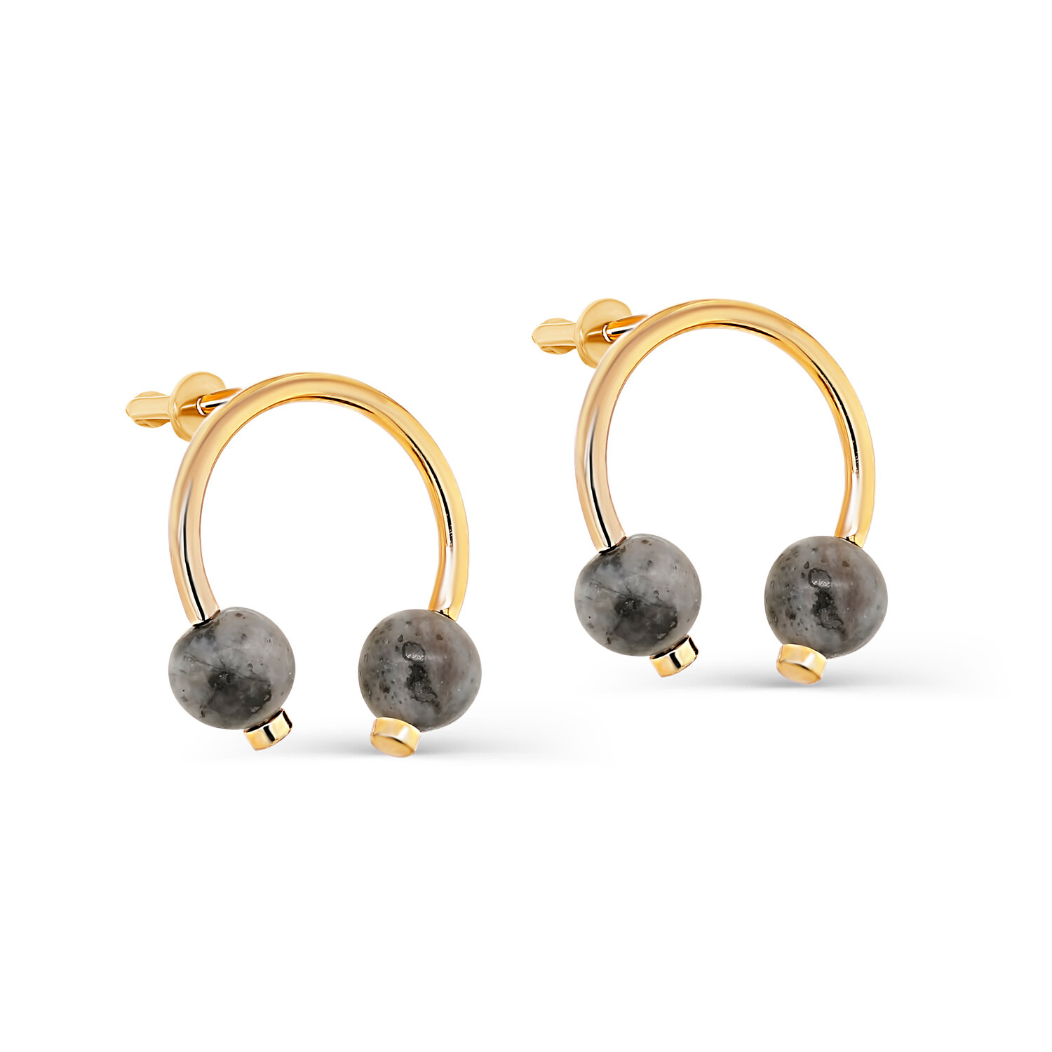 Моносерьга, серебро, 925 проба, лабрадорит