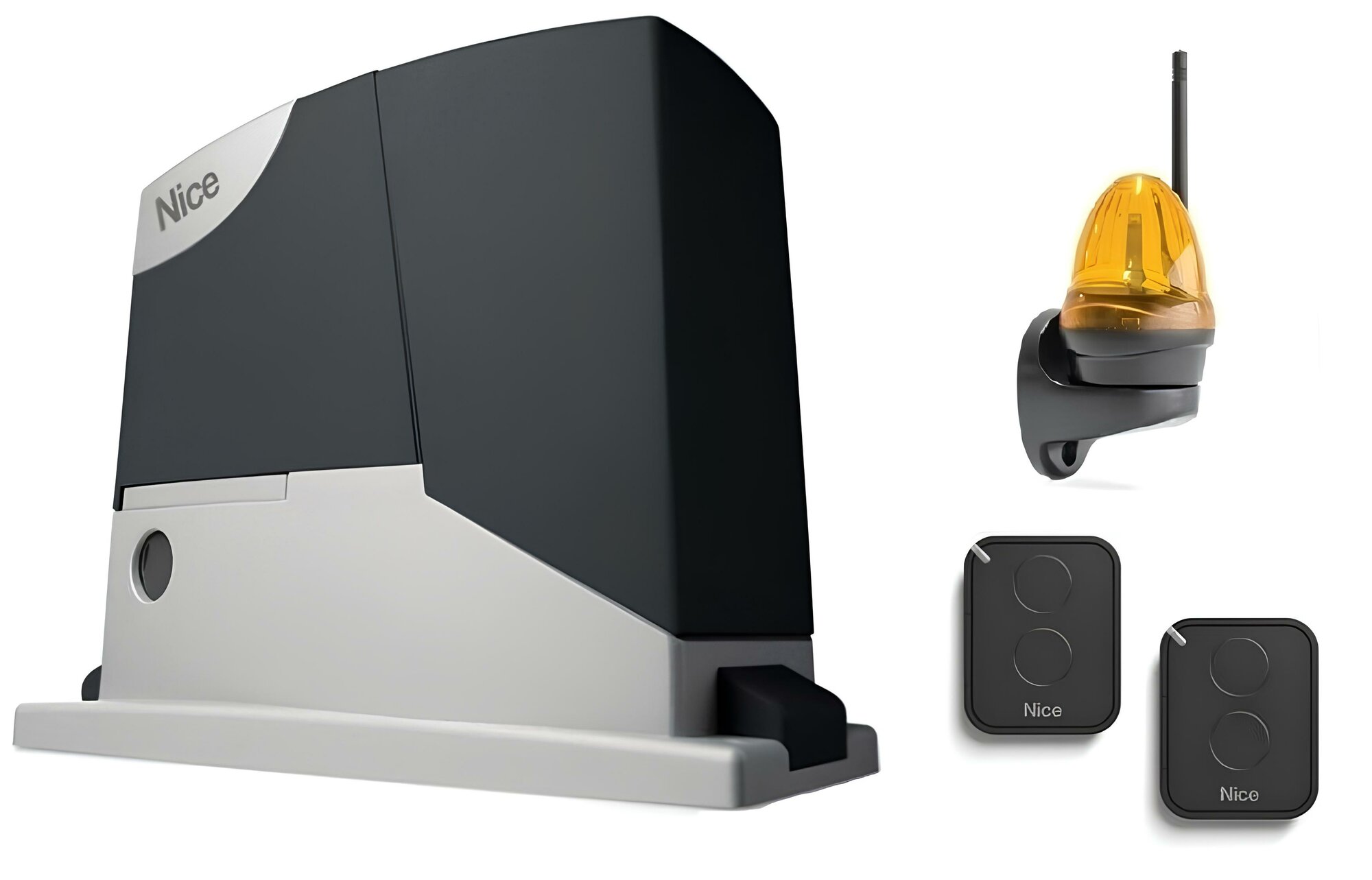 Автоматика для откатных ворот RD400KCE LK1, комплект: привод, 2 пульта, сигнальная лампа