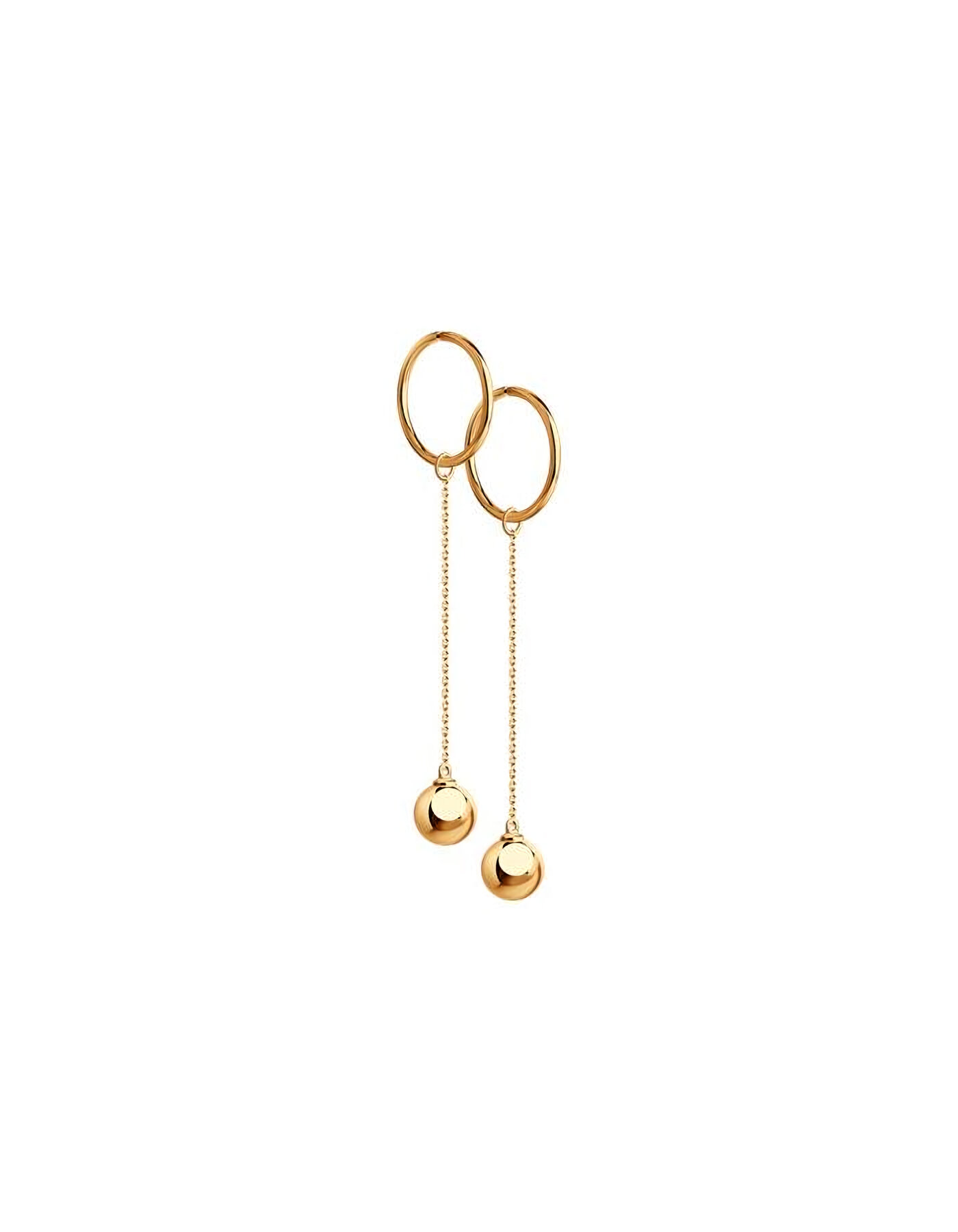 Серьги конго, серебро, 925 проба, золочение