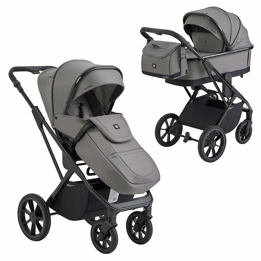 Детская коляска 2в1 Sweet Baby Massimo, цвет Grey (Серый), артикул производителя 427092
