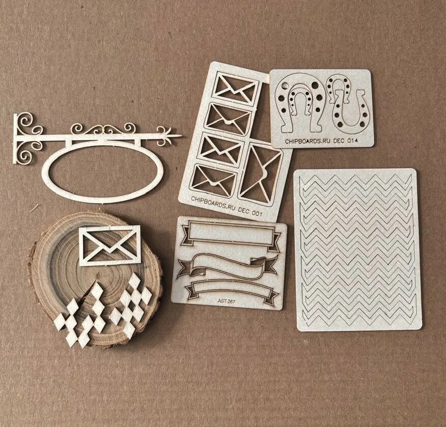 Набор Чипборд Текстура-Дом, толщина 1,5 мм