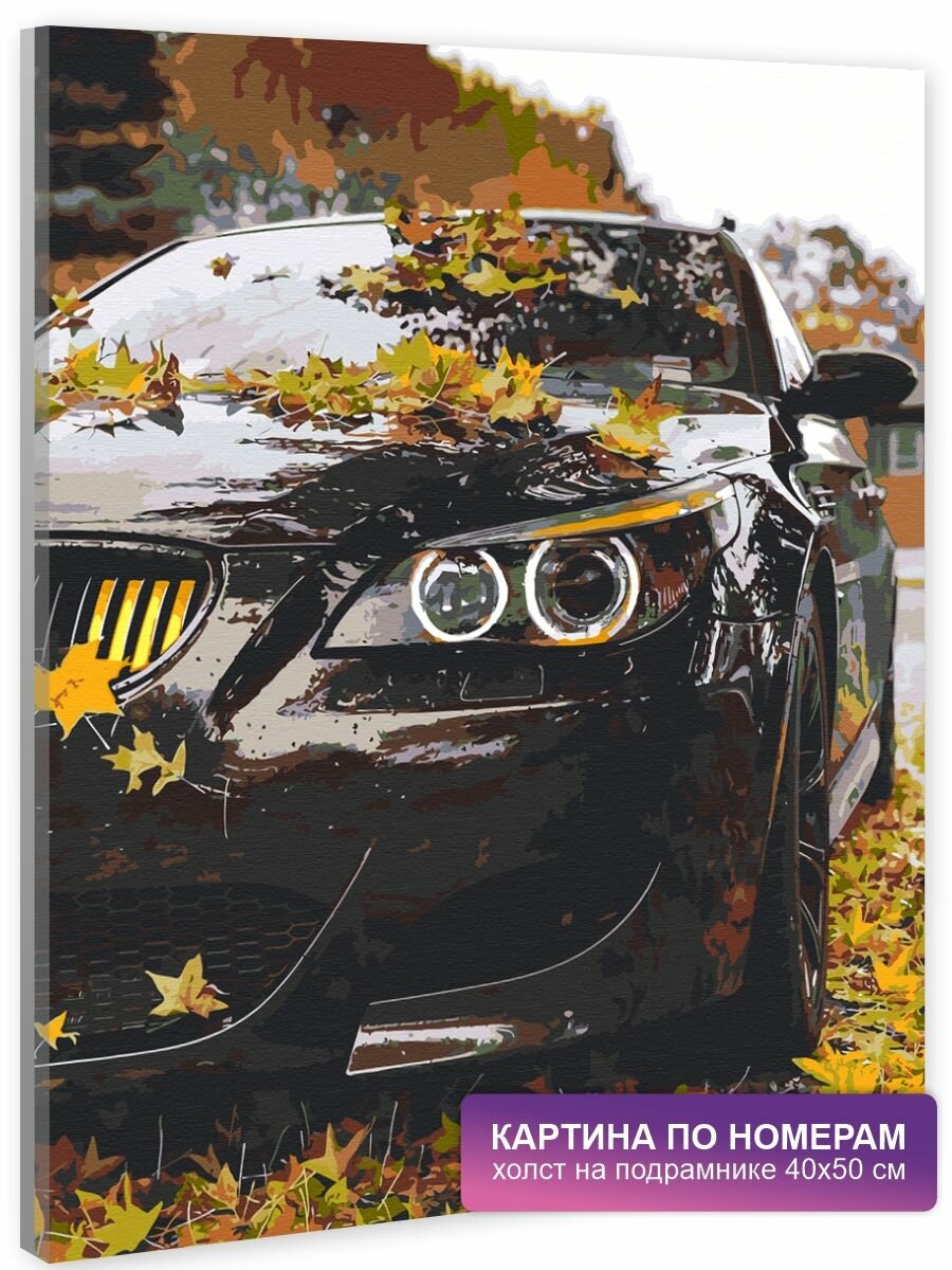Картина по номерам на холсте с подрамником 40х50 см. Автомобиль, машина. "BMW M5", арт. 4528/