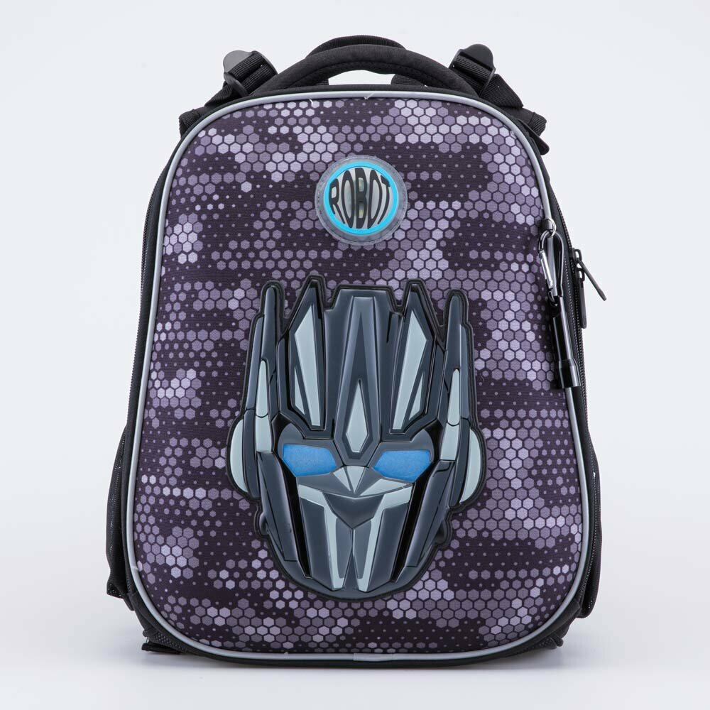 Рюкзак школьный черный КК котофей 02704336-40 размер выс. 37 см