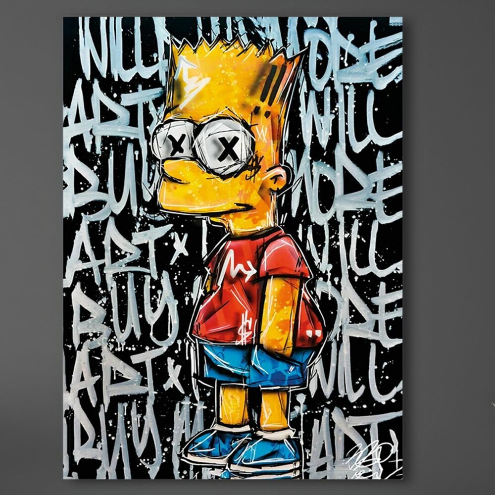 Картина на стену для интерьера от бренда Pechat Vip из категории Симпсоны 50х70 см.