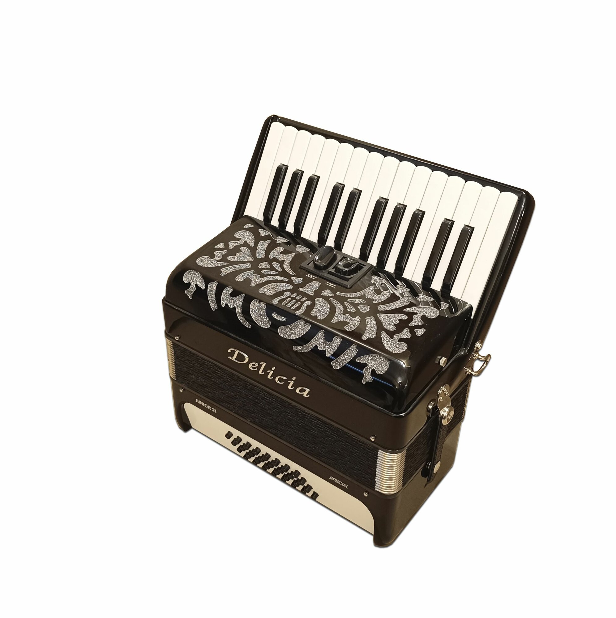 Аккордеон двухголосный DELICIA "JUNIUOR 21" Special 26/32-II -2, чёрный