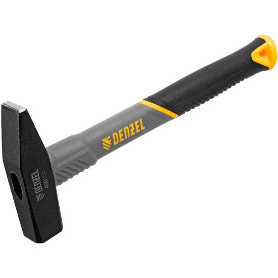 Denzel Молоток слесарный, 400 г, кованый, фибергласовая рукоятка c TPR покрытием, , 10484