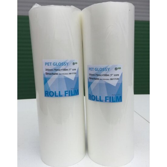 Пленка для ламинирования в рулоне Bulros глянцевая 1000мм х 50м, 250мкм 150/40/60, 76 мм