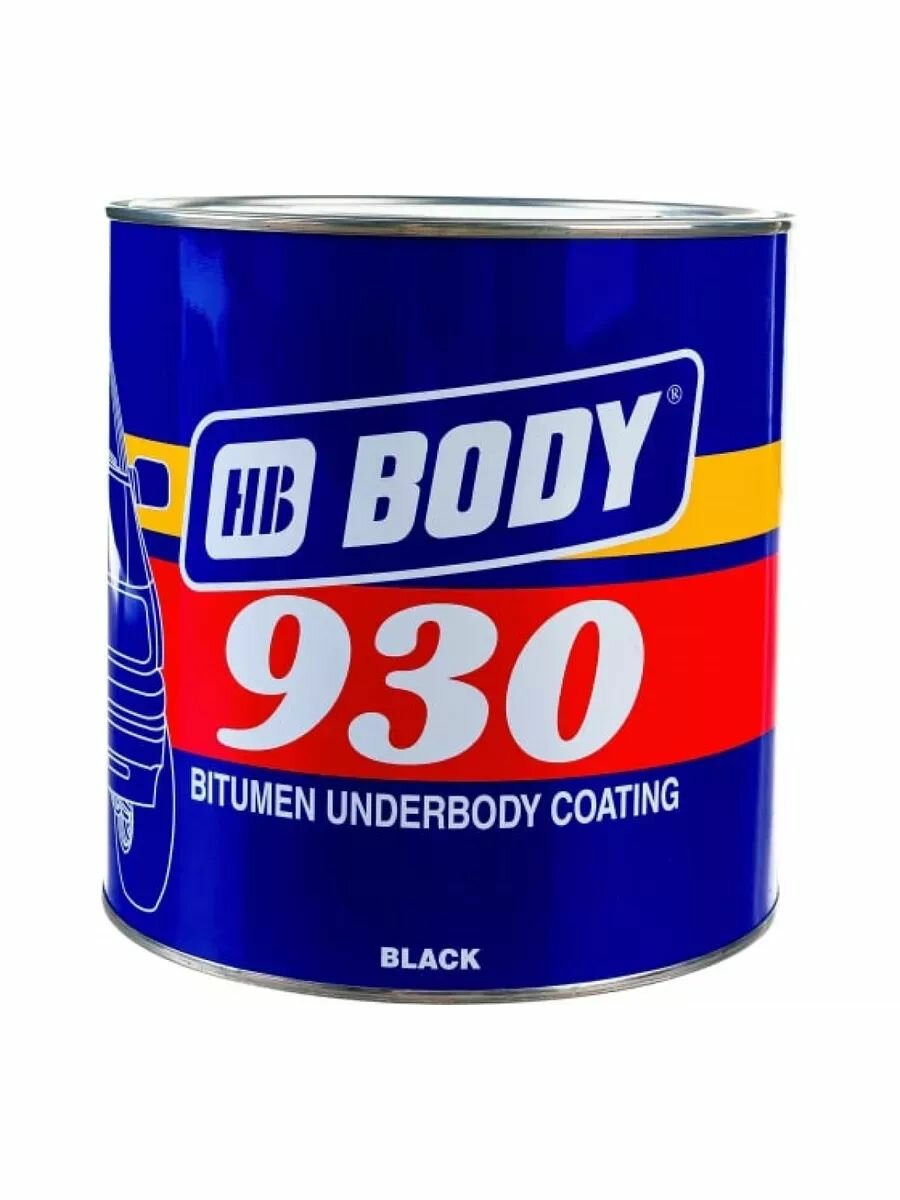 Антикор для днища шумопоглощающий HB BODY 930 черный 2,5кг. (9300200003)